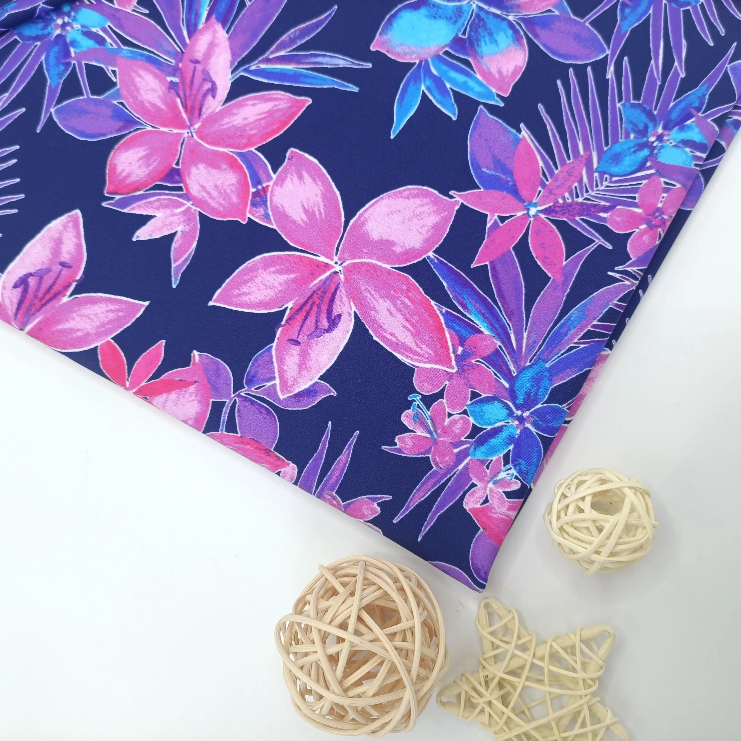 Spandex Fabric Custom Style 82 Nylon 18 Spandex Print Floral Fabric ...