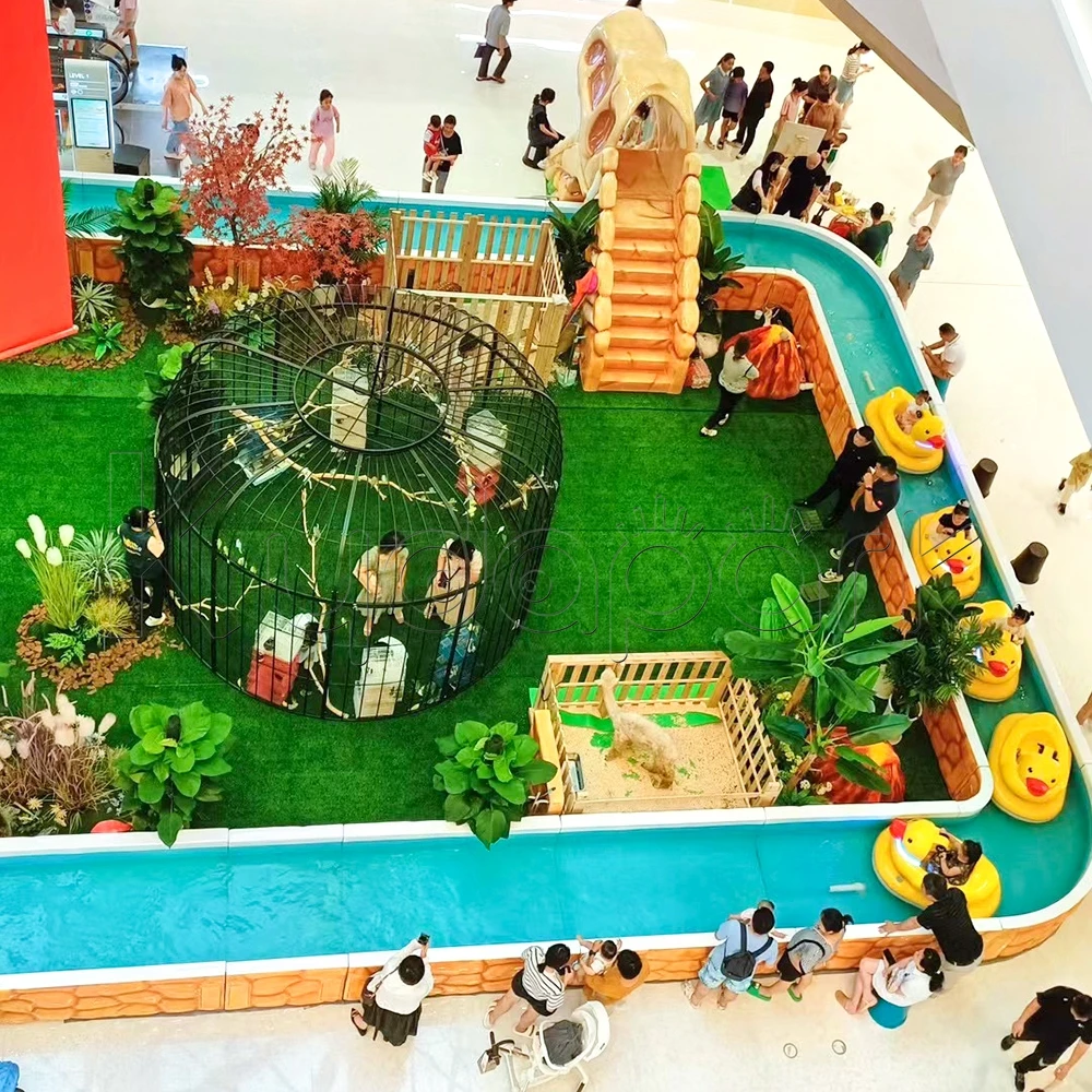 Outdoor Indoor Fiberglass Waterway Carousel Floating Boat