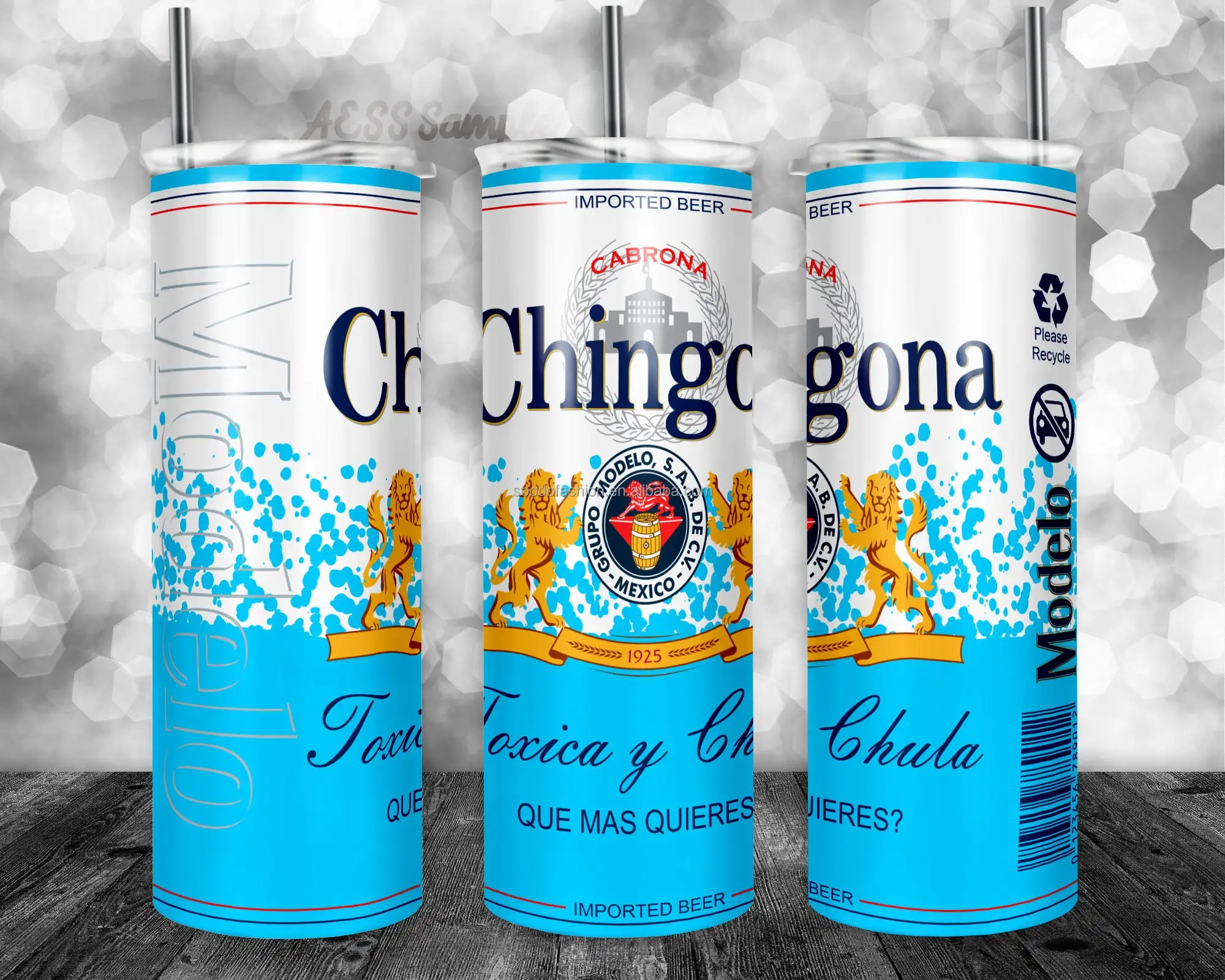 Newest Custom 20 Oz Corona Mexican Beer Chingona Stainless Steel ...