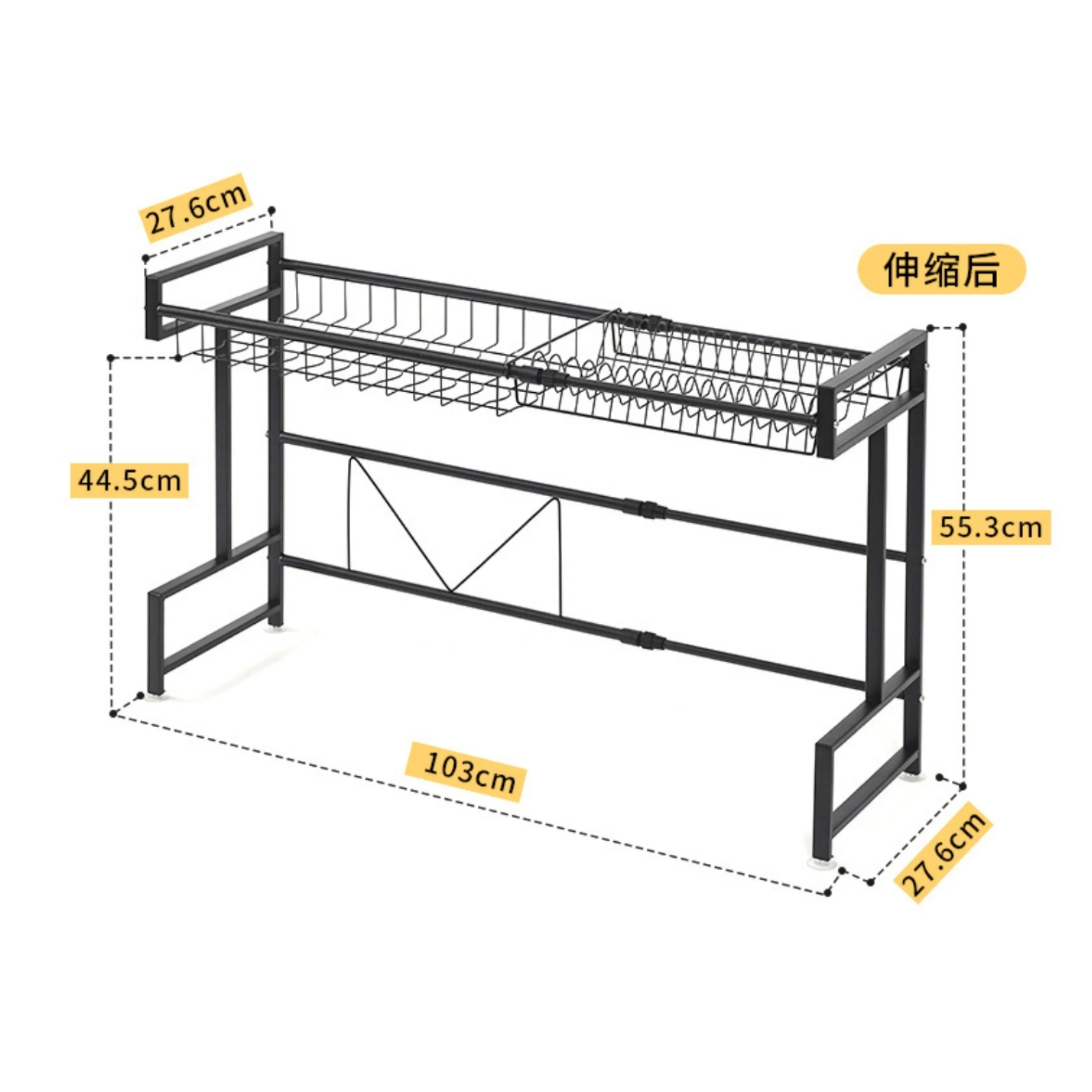 Multi Functional Kitchen Dish Drying Rack Storage Shelf Drain Dish Rack