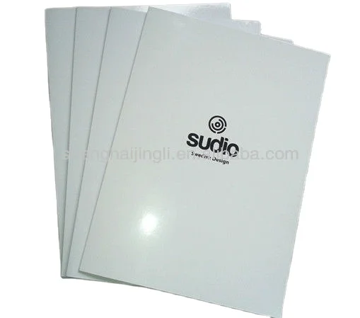 Simple White A4 Business Presentation Folder With Black Logo Design ...