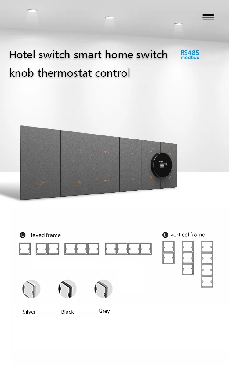 Modbus Rs485 Switch Smart Room Programmable Cooling Heating Knob ...