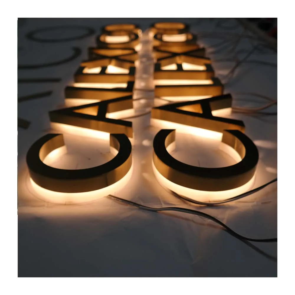 Custom Led Backlit Acrylic Letter Sign 3d Letter Lights Backlit Channel ...