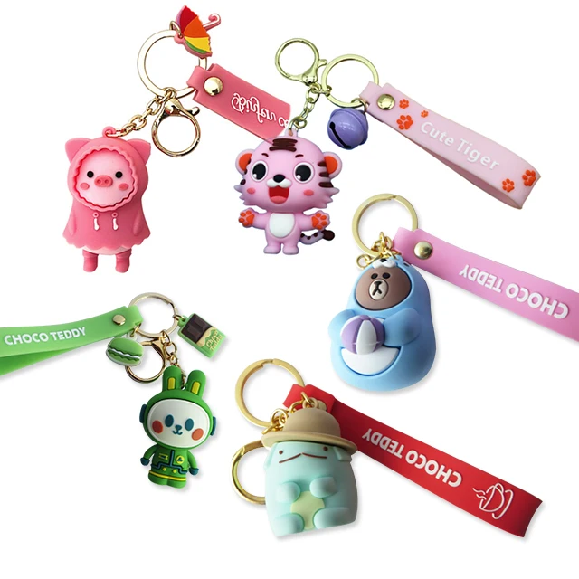 Personalized Promotional Soft Pvc Logo 2d Rubber Gift Key Chain Custom ...