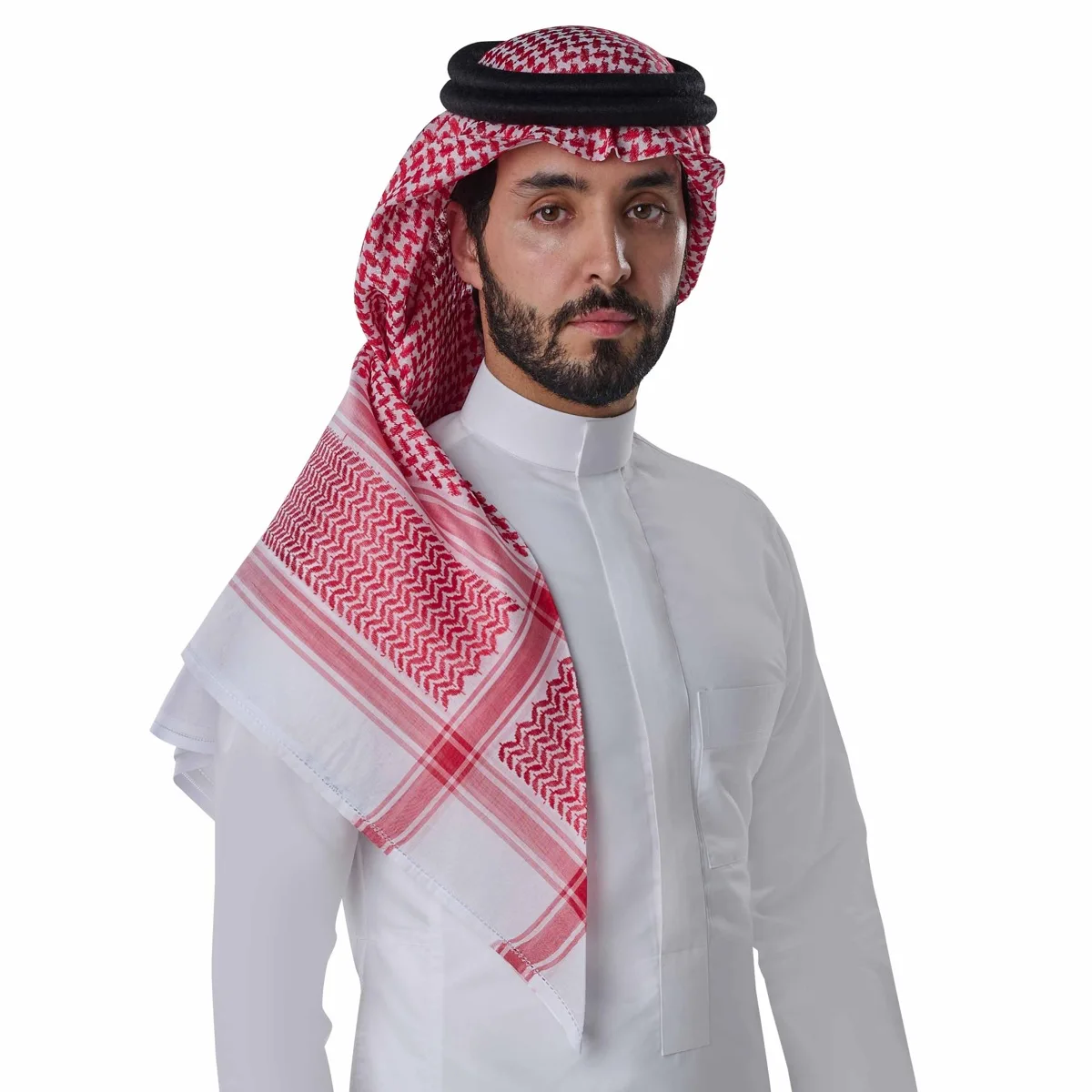 Adult Men's Arab Shemagh Head Scarf Ghutra Keffiyeh Middle East Desert ...