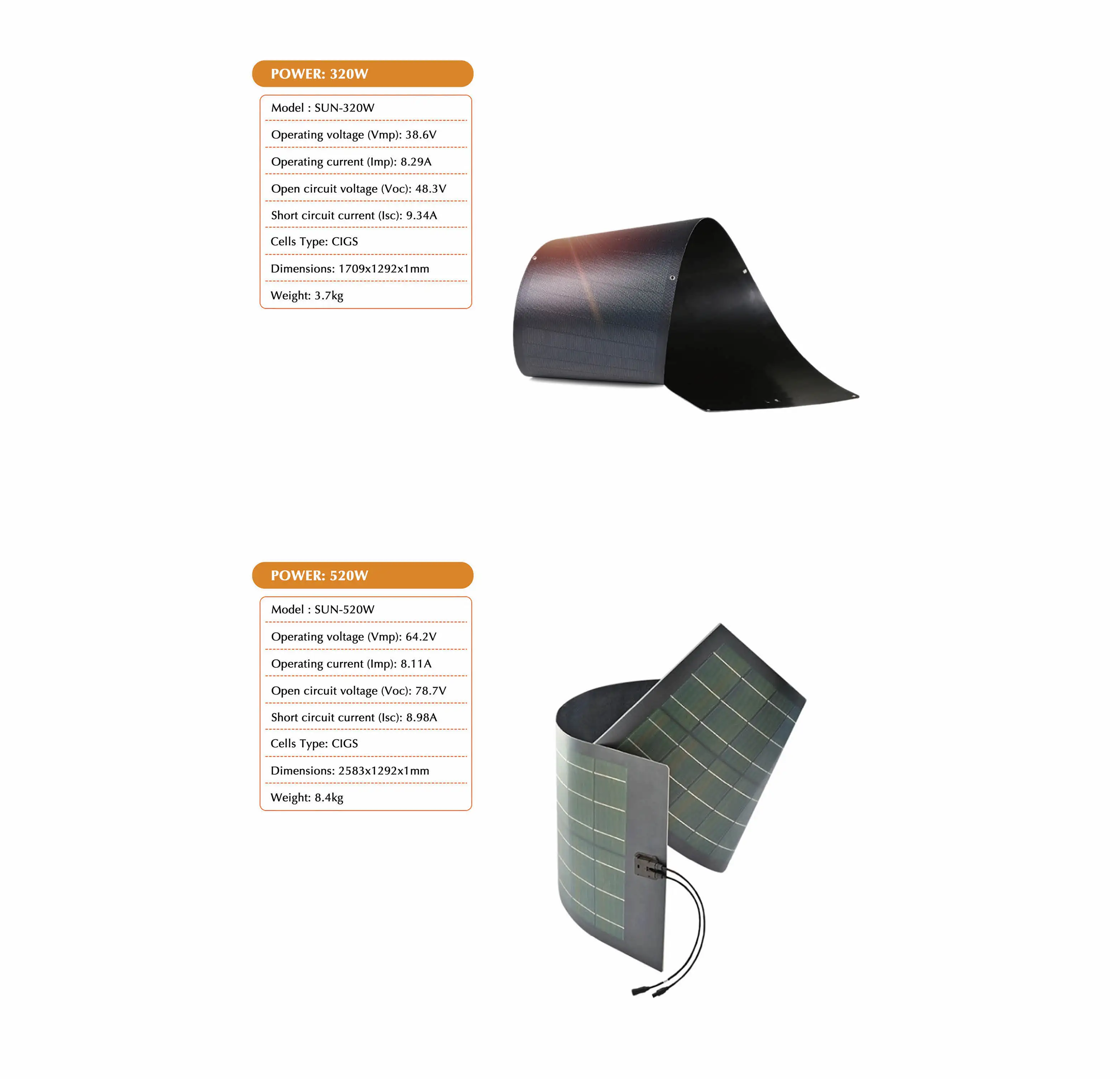 CIGS Flexible Solar Panels - Efficient Power Solutions