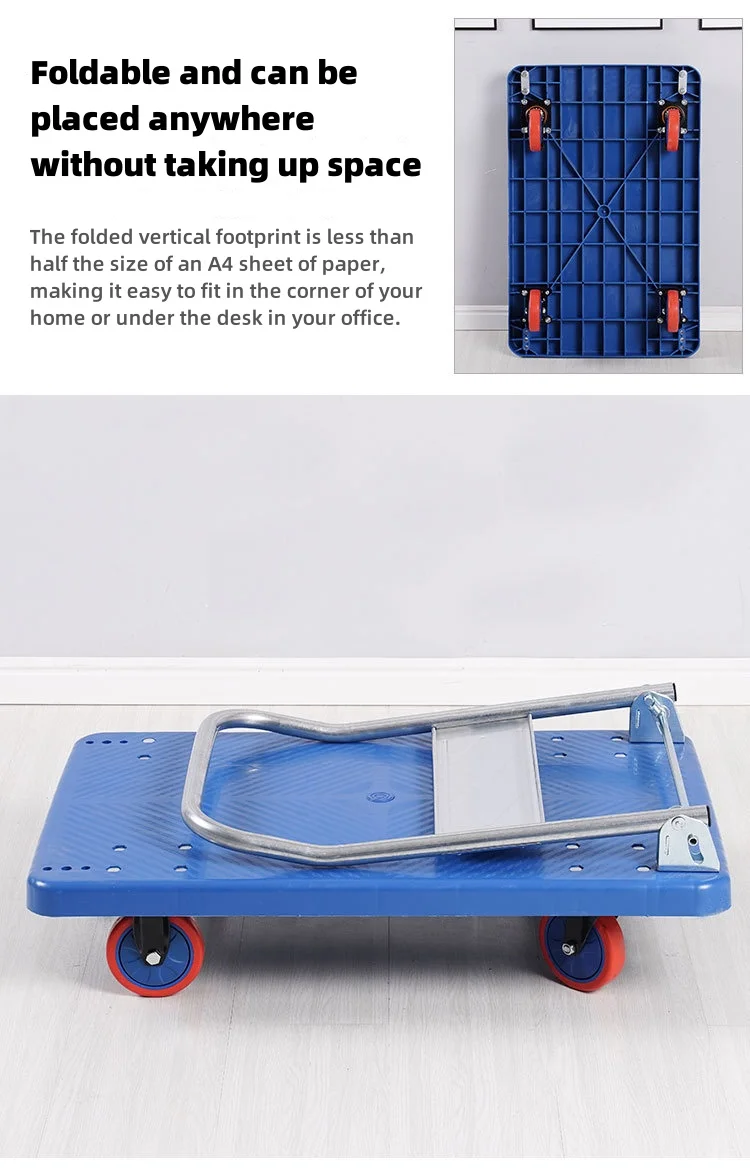 70*42 150kg Foldable Hand-Pulled Trolley - Durable & Versatile