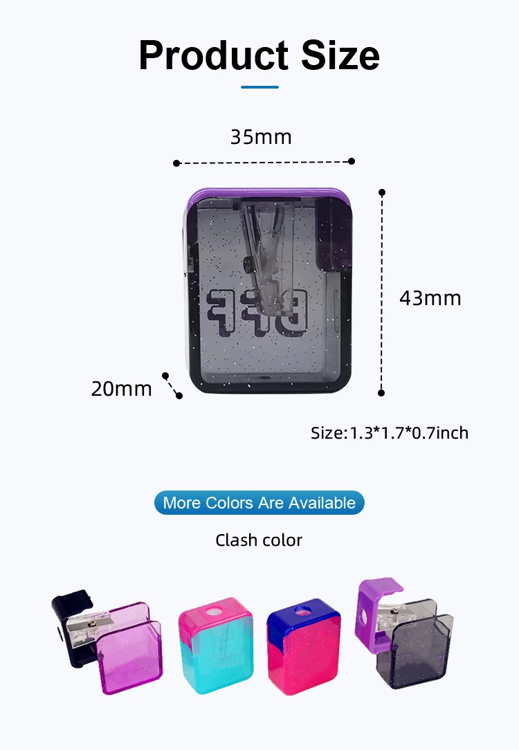 New Cute Design Color Pencil Sharpener One Hole Mini Handheld Pencil ...