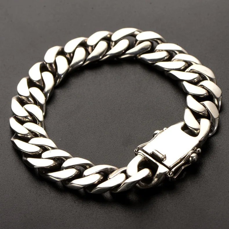 Men Hand Chain Bracelet - Trendy SKA S925 Sterling Silver