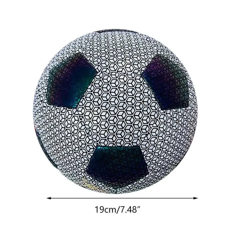 Standard Size 5 Reflective Soccer Ball Luminous Night Glow Footballs ...