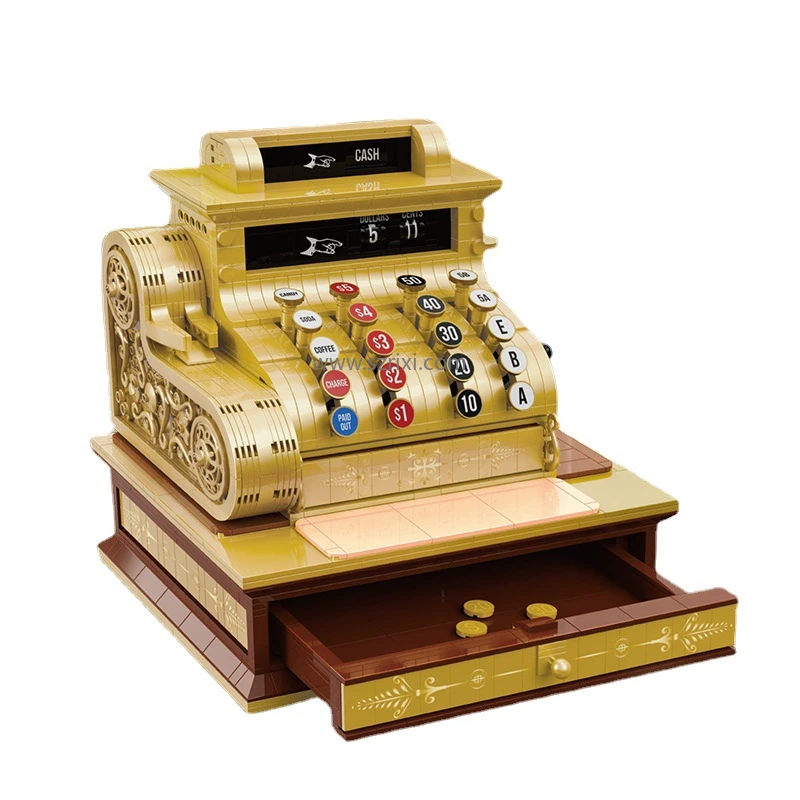 ZHE GAO 00387 Building Block Sets - Classic Vintage Cash Register