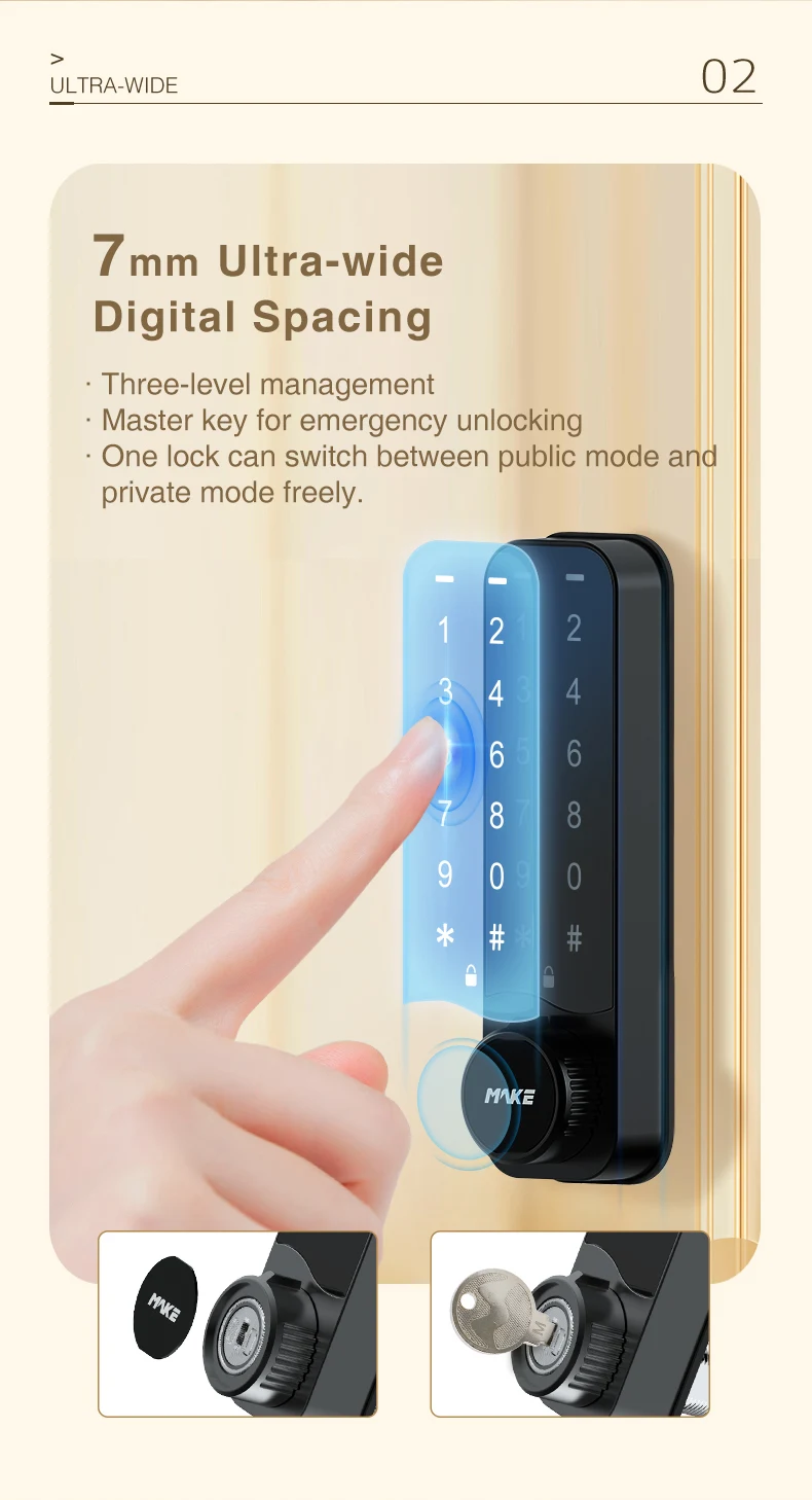 MK735 Digital Keypad Electronic Changeable Combination Locker Lock ...