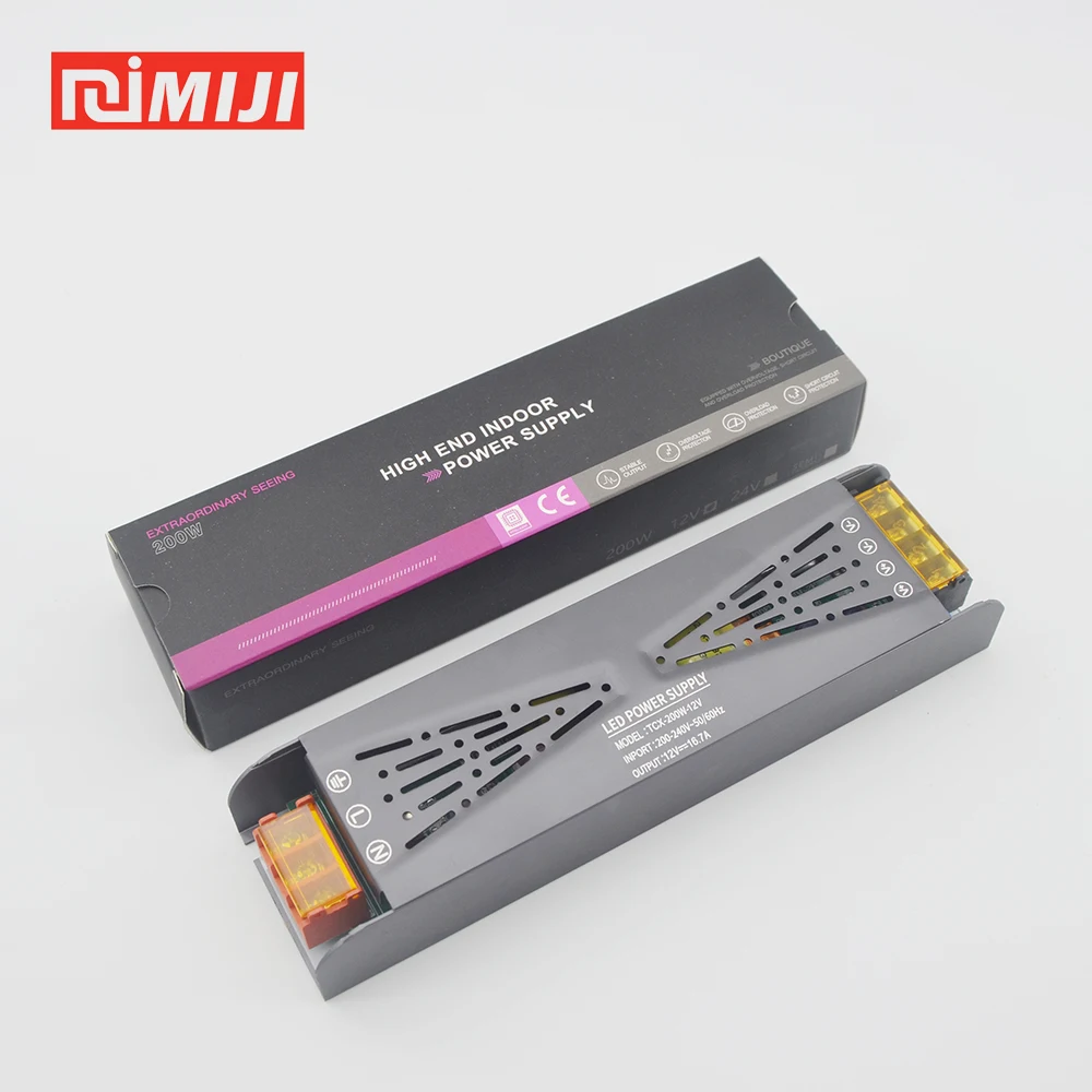 200w Led Driver Ultra Slim 240v Ac To 24v Dc Transformer Low Volt Power ...