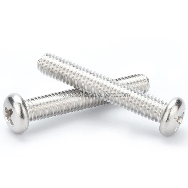 Din Jis Iso Stainless Steel Phillips Pan Head Machine Fastener Screw ...