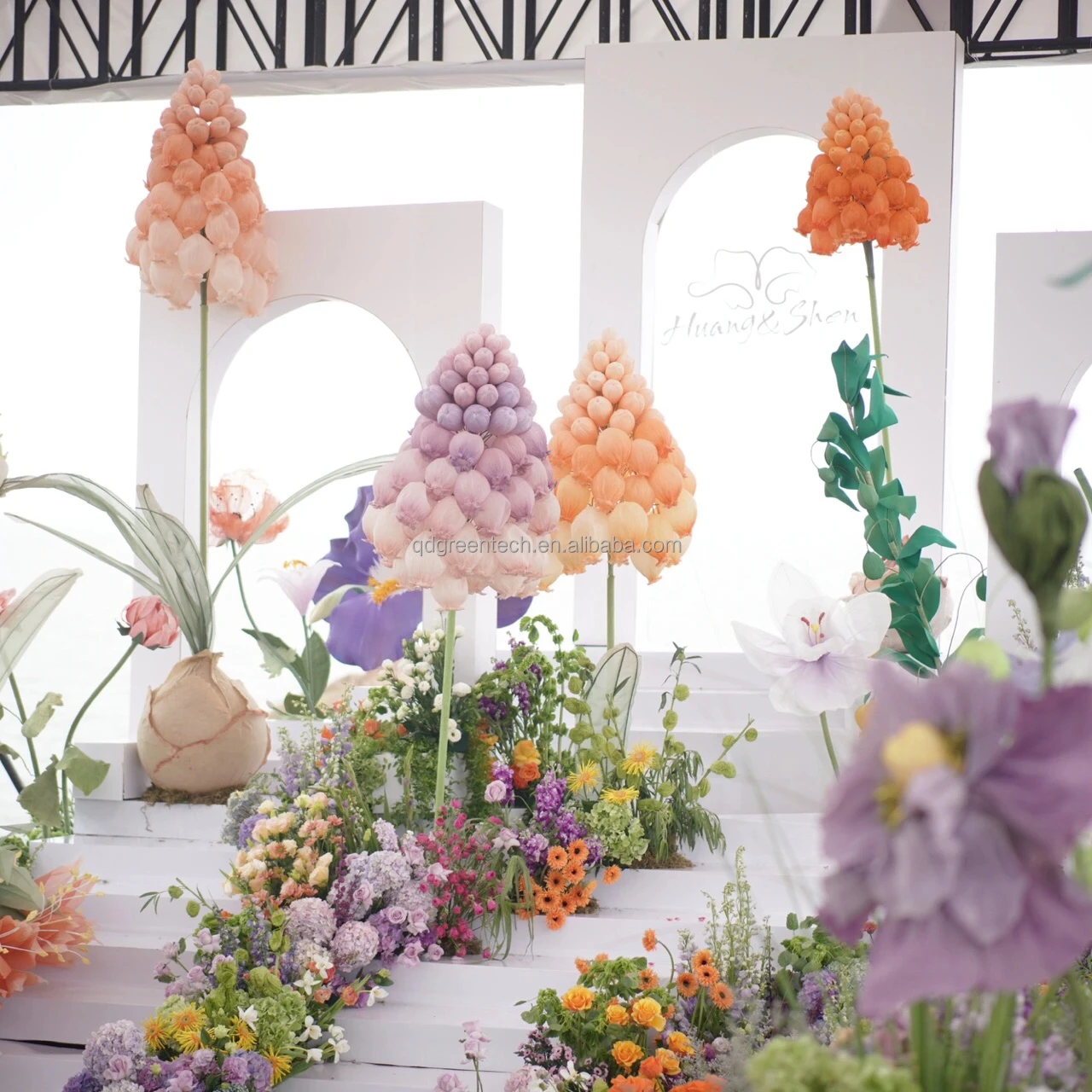 J-105 Large Tall Wedding Decorations Romantic Giant Flower Stand Set ...