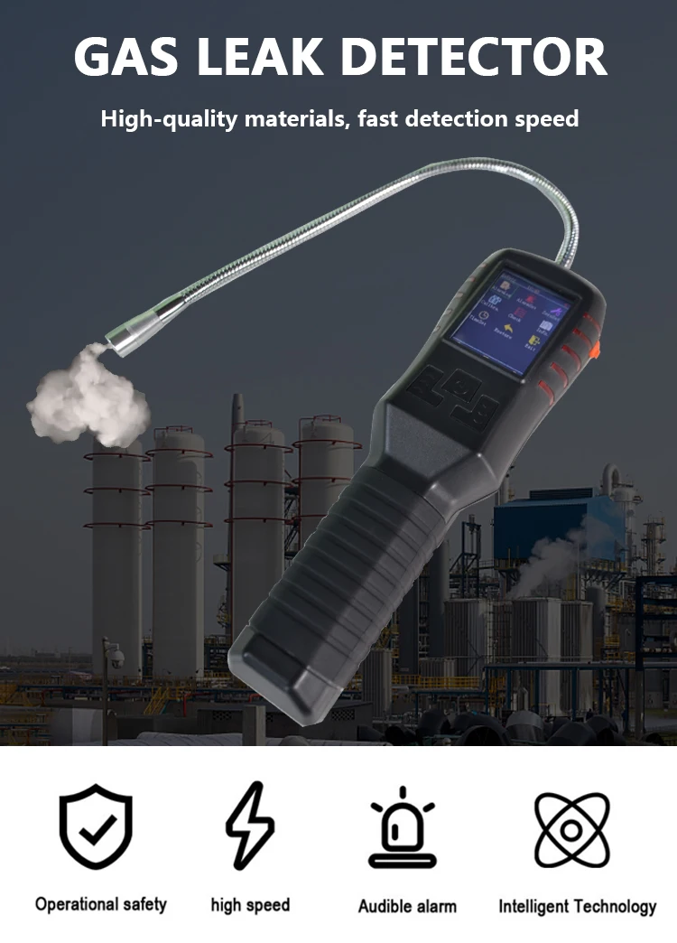 Handheld Methane Hydrogen Leak Detector - Portable & Precise