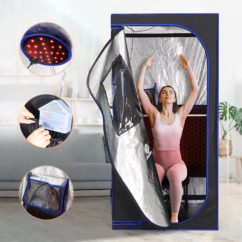 Custom Portable Sauna Full Body Far Infrared Box Home Dry Steam Room ...