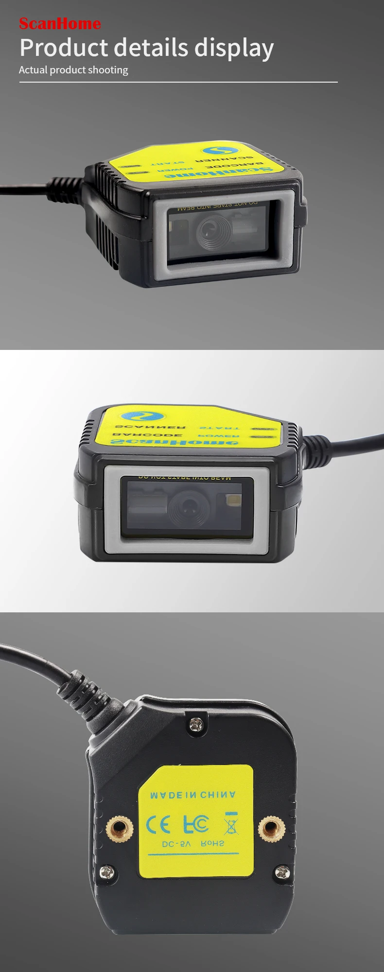 Scanhome SH-400 Barcode Scanner - Efficient 2D QR Data Matrix Module