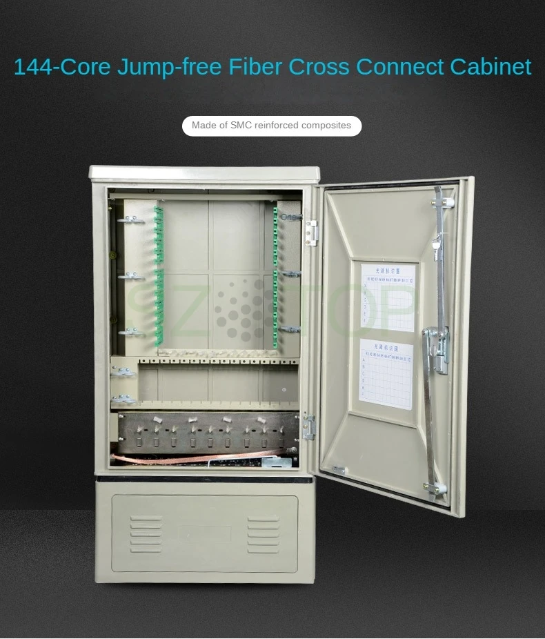 144core Fiber Optic Cross Connect Cabinet Optic Cable Fusion Box ...