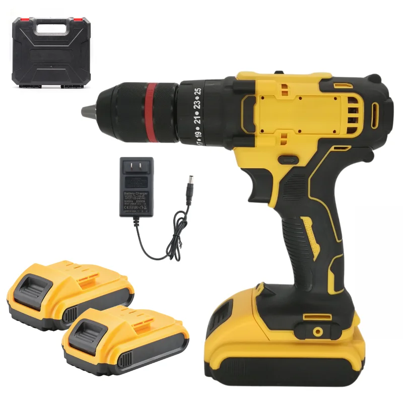 Adjustable Torque Wrench Power Drills 21V Portable Electric Cordless ...