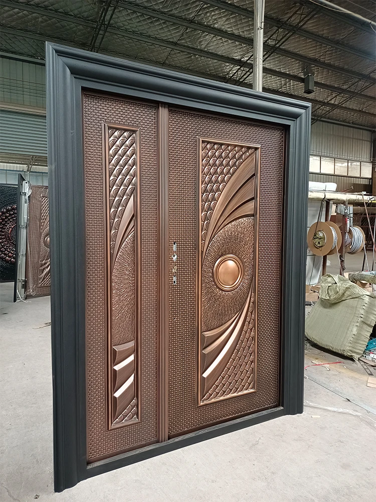 Techtop Apartment Main Gate Design Zinc Alloy Cast Aluminum Steel Door ...