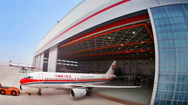 Prefab Bolted Connection Steel Structure Warehouse Aircraft Hangar ...