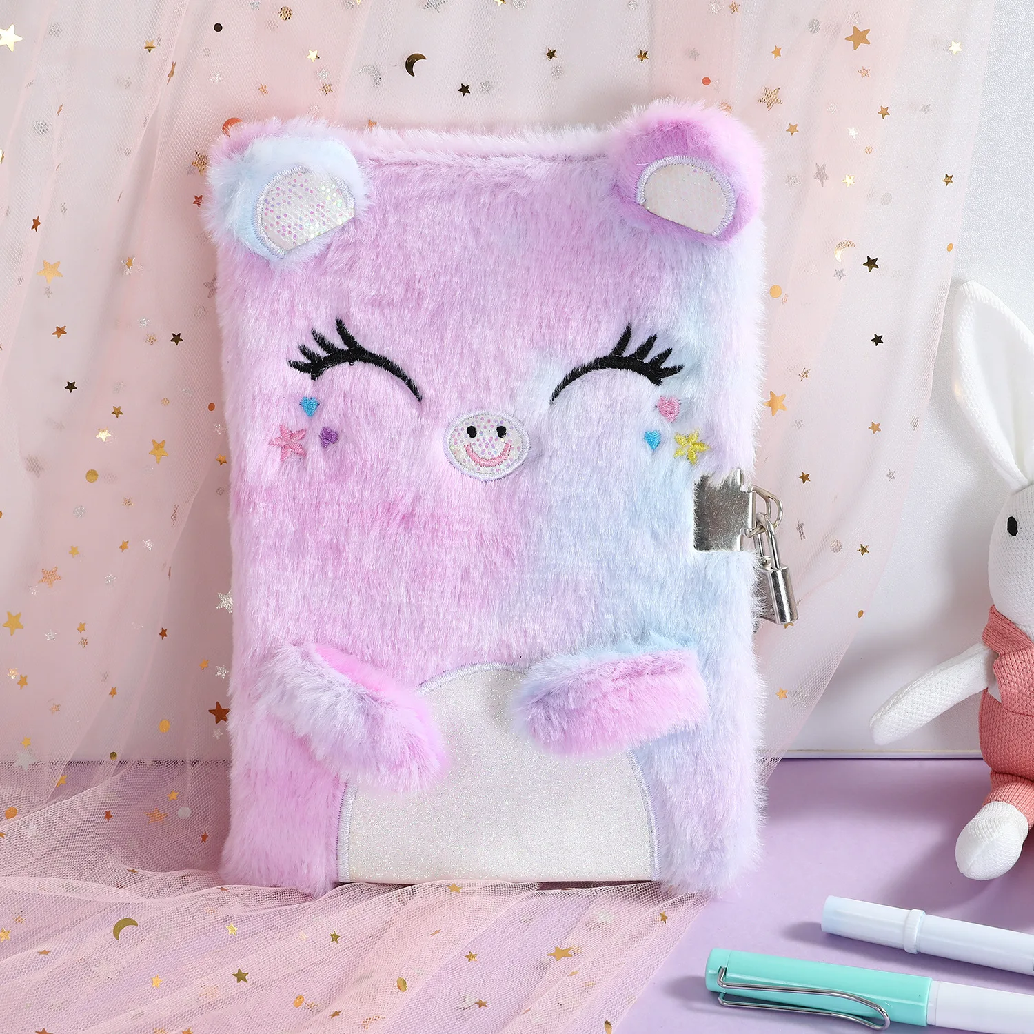 Furry Plush Notebook - Perfect Gift for Kids & Students