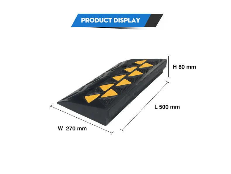 Rubber Kerb Ramp/rubber Curb Ramp with Yellow Glass Bead Reflector ...