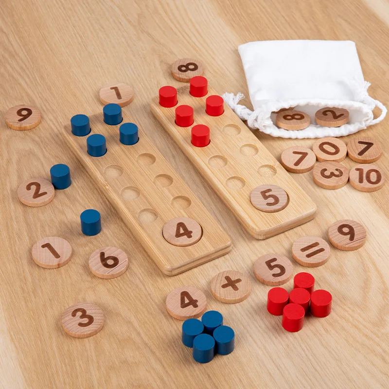 Wooden Building Blocks,Number Operations,Addition And Subtraction Toys ...