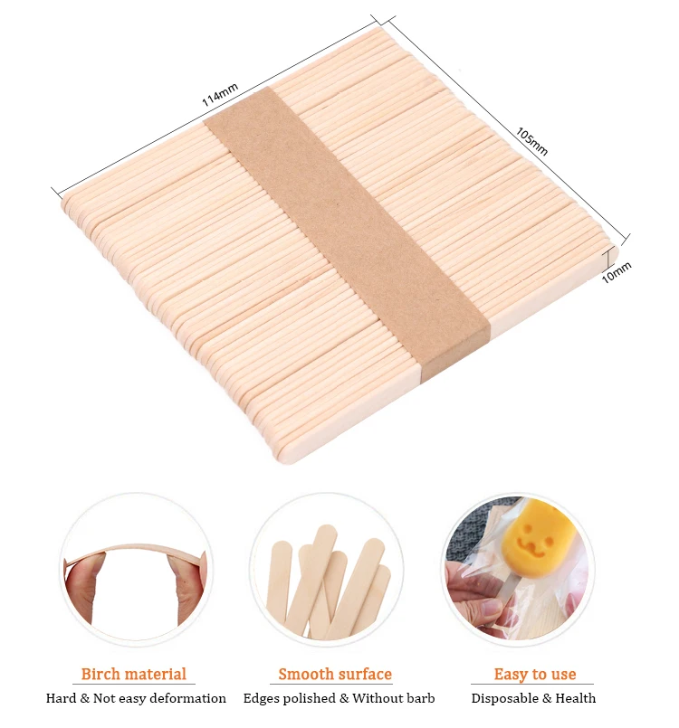 Disposable Biodegradable Natural Wood Custom Print Popsicle Magnum Ice ...