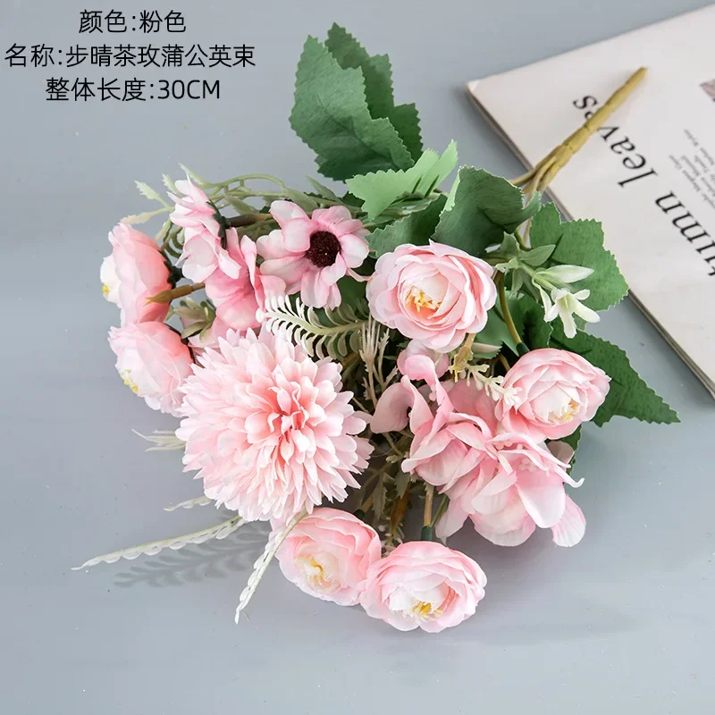 Artificial Rose Dandelion Bouquet Artificial Flower Bouquet - Buy High ...