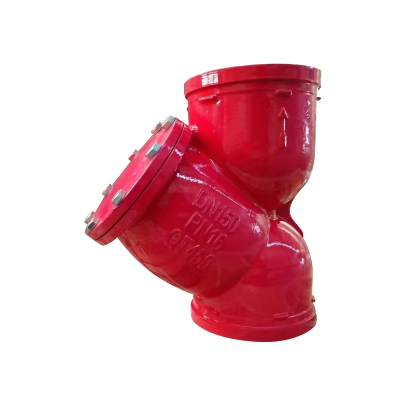 DN200 Ductile Iron Y-Strainer Filter Valve Waste Water Low Flow ...