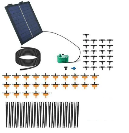 Outdoor Solar Drip Irrigation Automic System Garden Yard Plant Watering ...