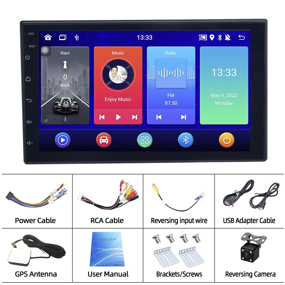 Universal Touch Screen 2 Din Android Car Radio - GPS Navigation