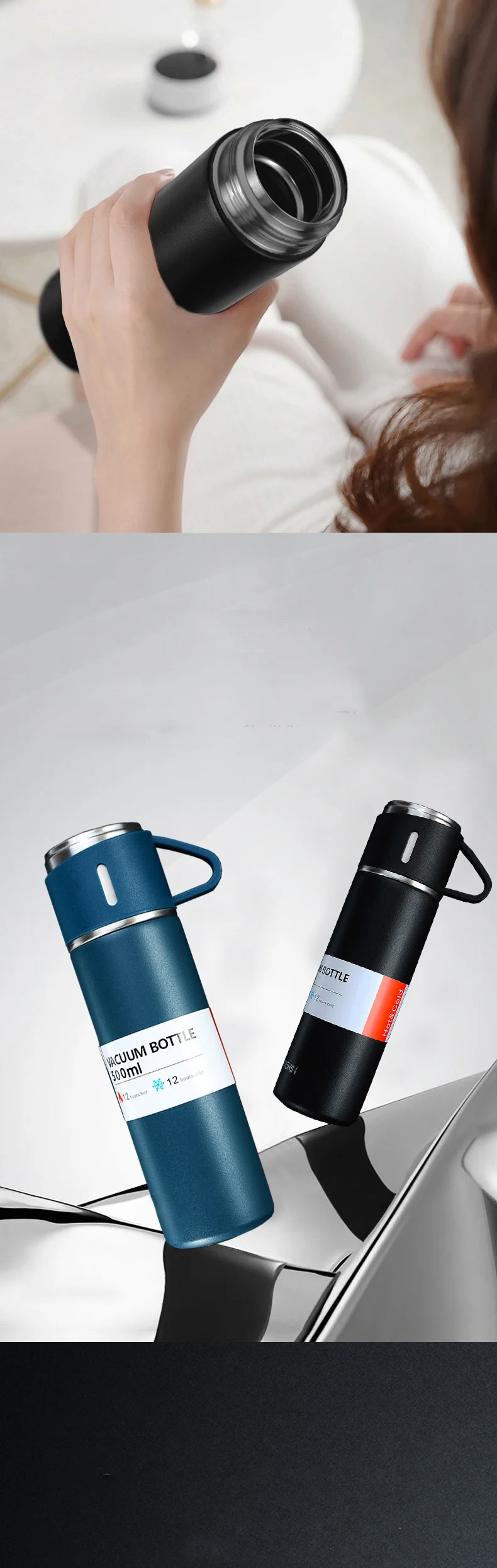 500ml Smart Insulation Cup - Intelligent Temperature Display