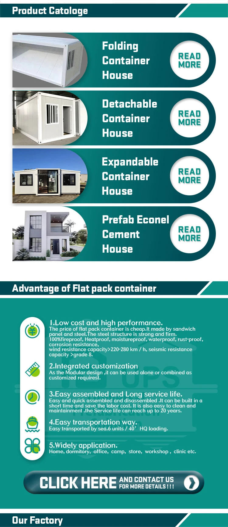 UPS Flat Pack Container House Plan Living Detachable Container House ...