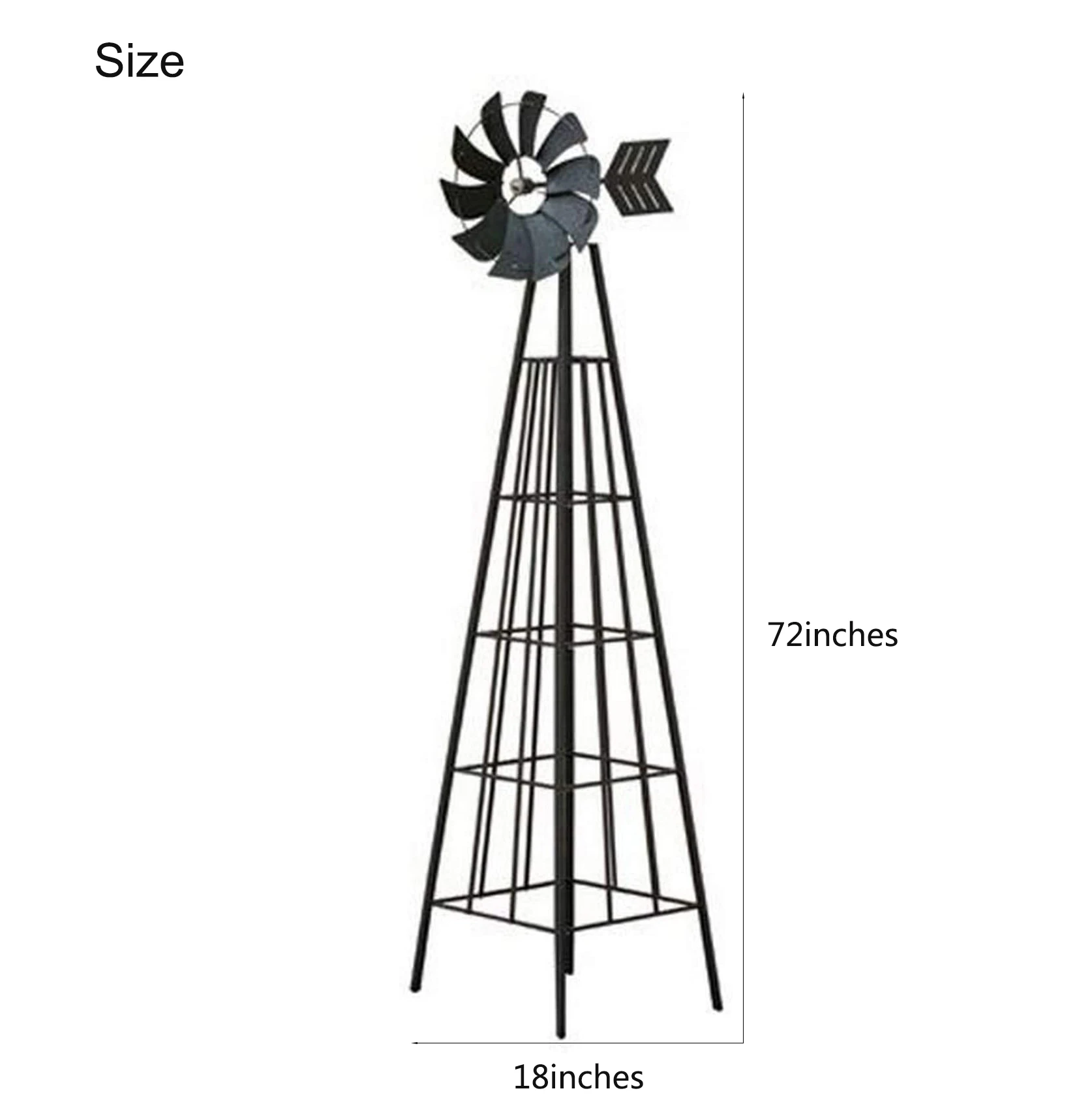Garden Mini Wind Mill - Decorative Metal Windmill for Outdoor Garden ...