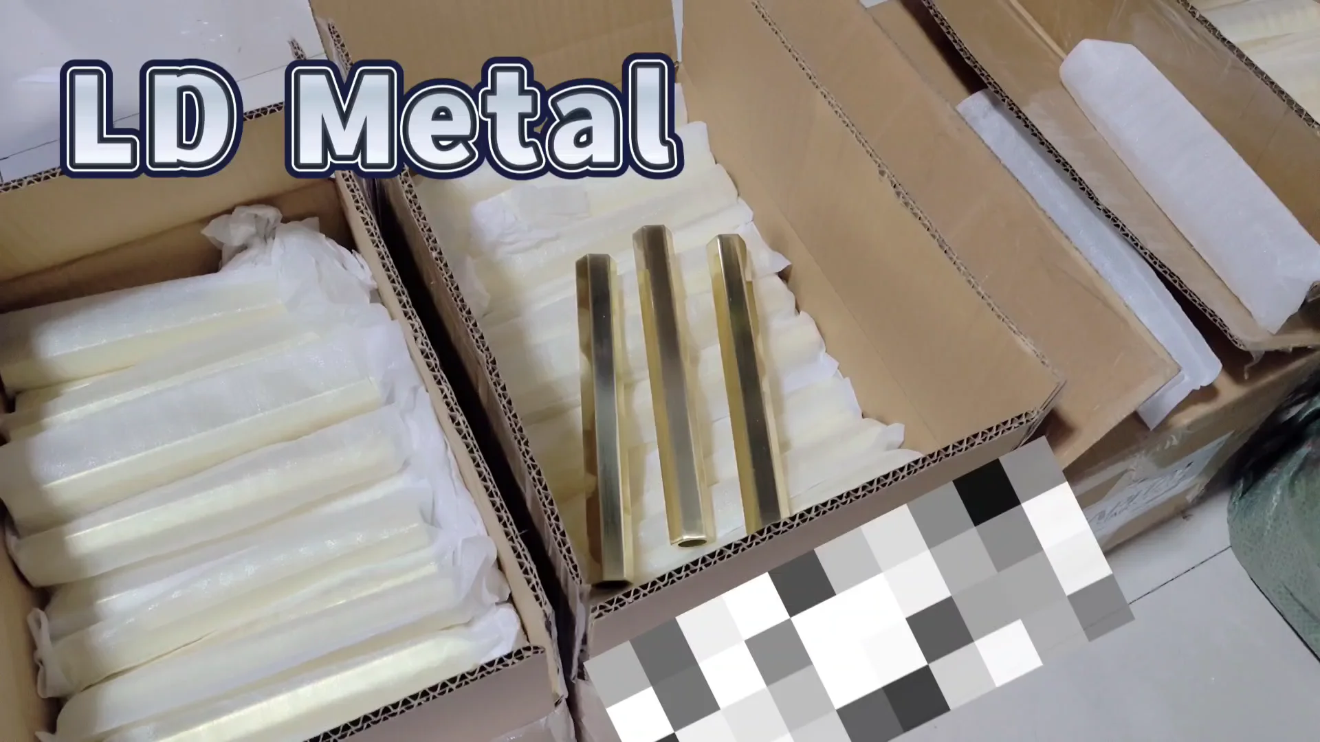 8" High Electroplated Brass Aluminum Hexagon Sleeves Metal Stair ...