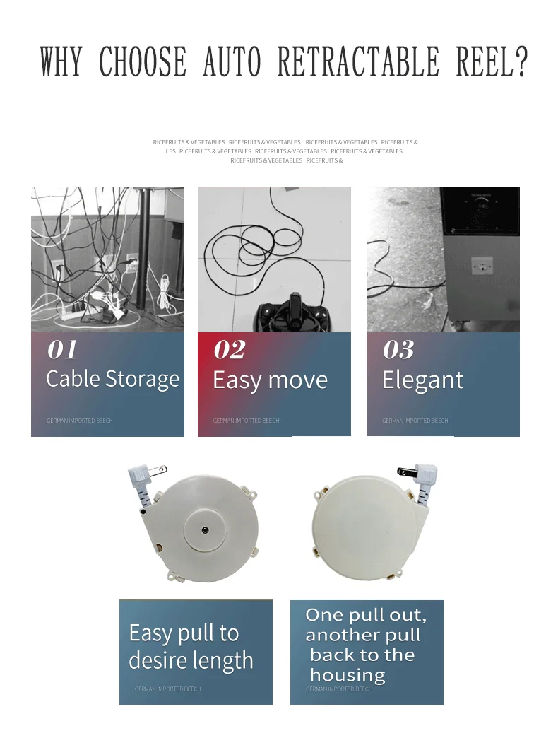 Retractable Cable Mechanism Mini 1m Retractable Power Extension Cord ...