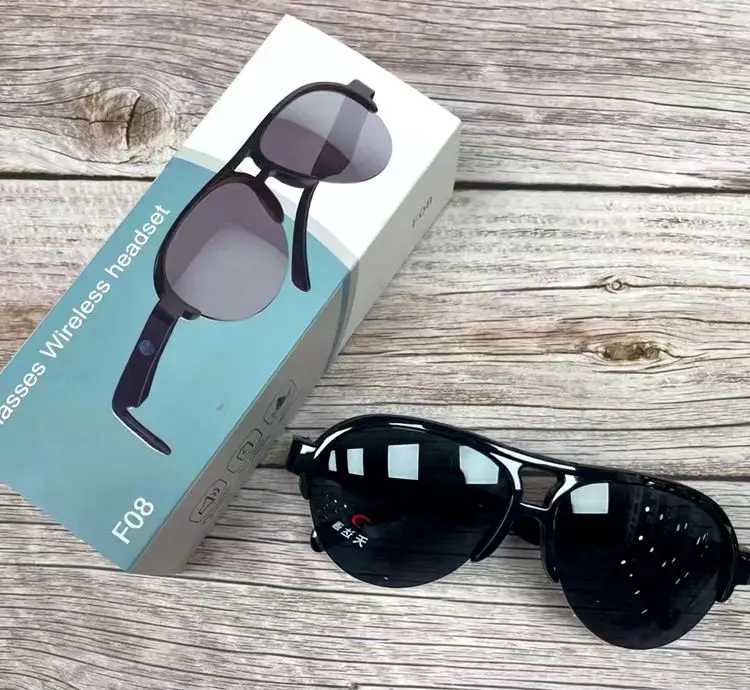 F08 TWS Earphone with UV Resistant Sunglasses - 6-7hrs Playtime