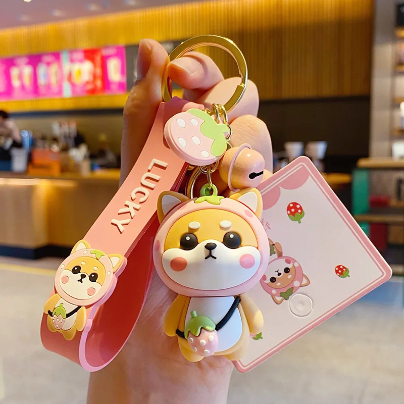 Cartoon Genuine Various Shapes Shiba Inu Keychain Car Key Chain Cute ...