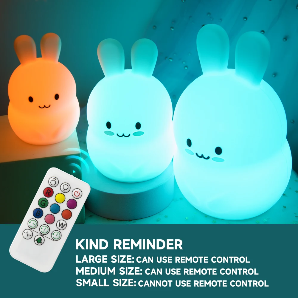 Baby Nursery Lamp - Breathing LED Night Light Bunny Rabbit