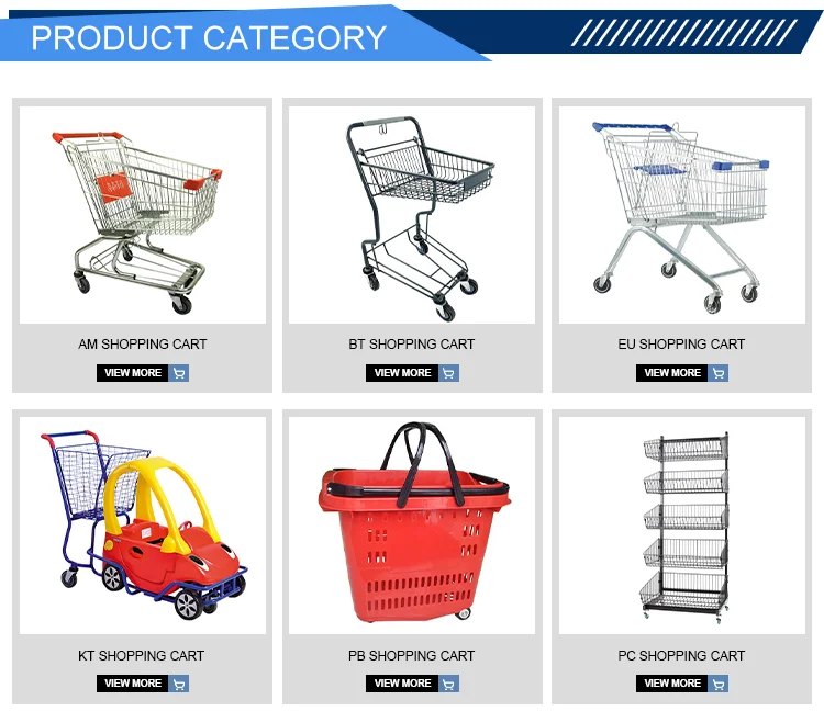 Large Capacity 340L Metal Stainless Hand Push Shopping Cart for ...