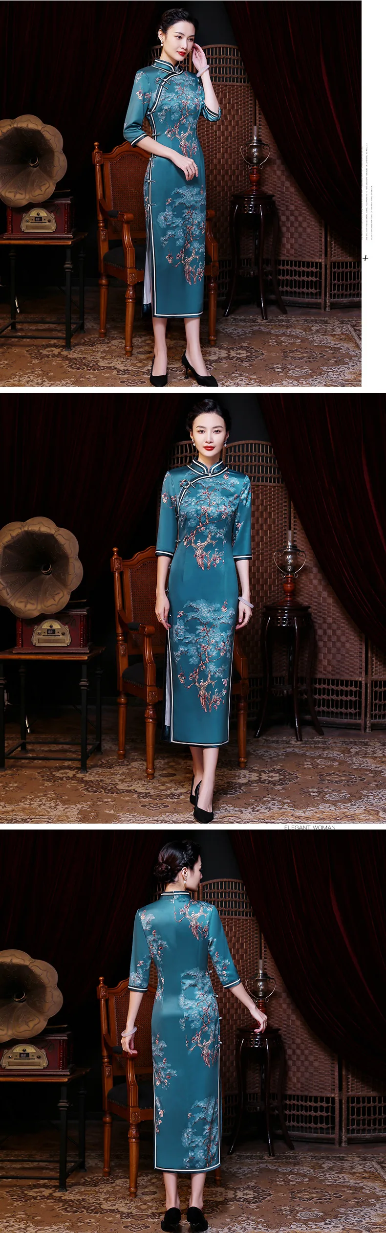 Chinese Qipao Traditional Clothing Costume Dress Qipao Girls ...