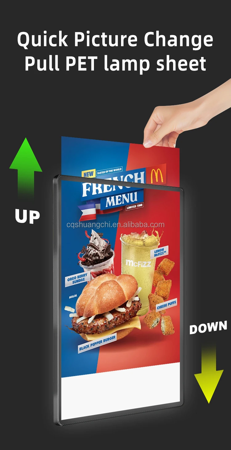 Aluminium Frame Billboard Wall Mounted Install Easy Indoor Advertising ...