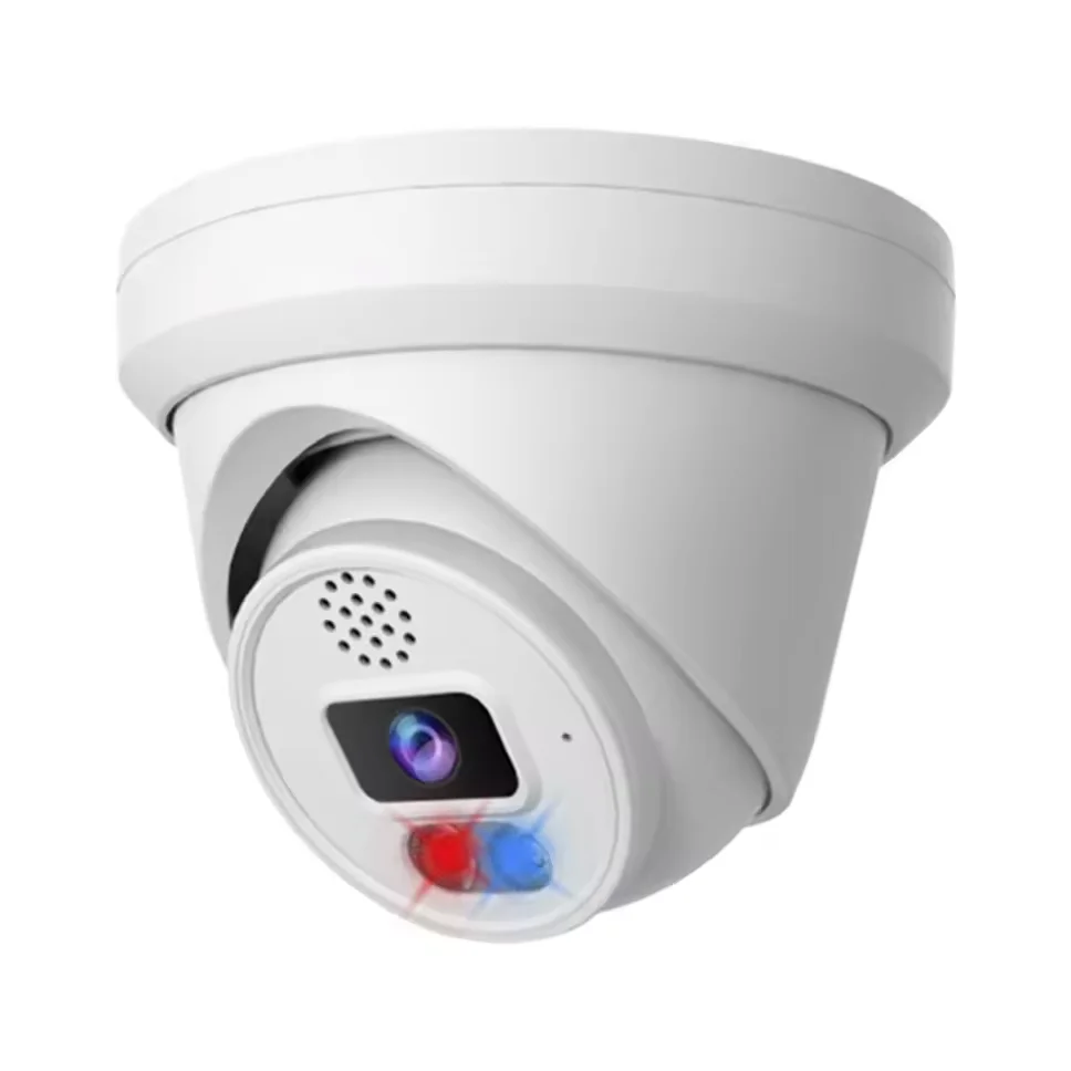 8MP IP Camera Security Turret POE Outdoor Camera Smart Red and Blue ...