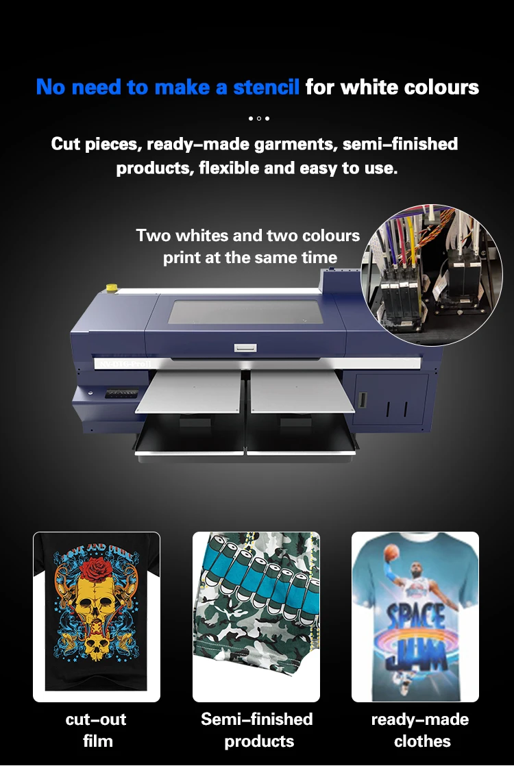 Professional Factory Duplex 3-head Digital Dtg Inkjet Printer Directly ...