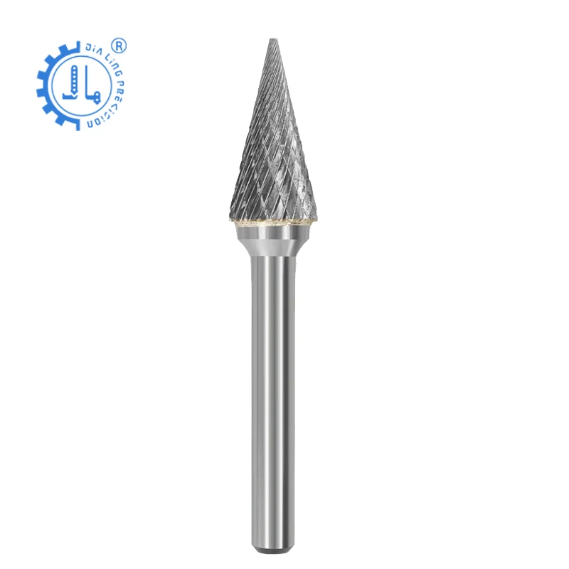 Tapered Cone V Taper Rotary File Single Cut Carbide Burr Edge Taper ...