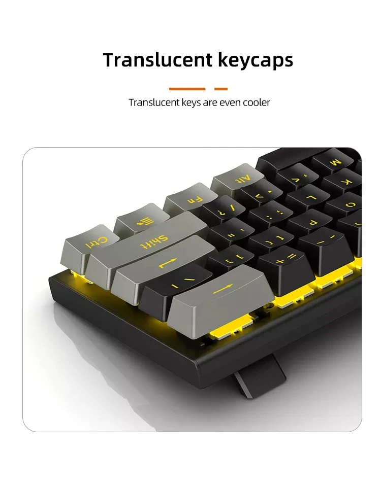 E-yooso Portable 60% Gaming Keyboard - LED Backlight 61keys
