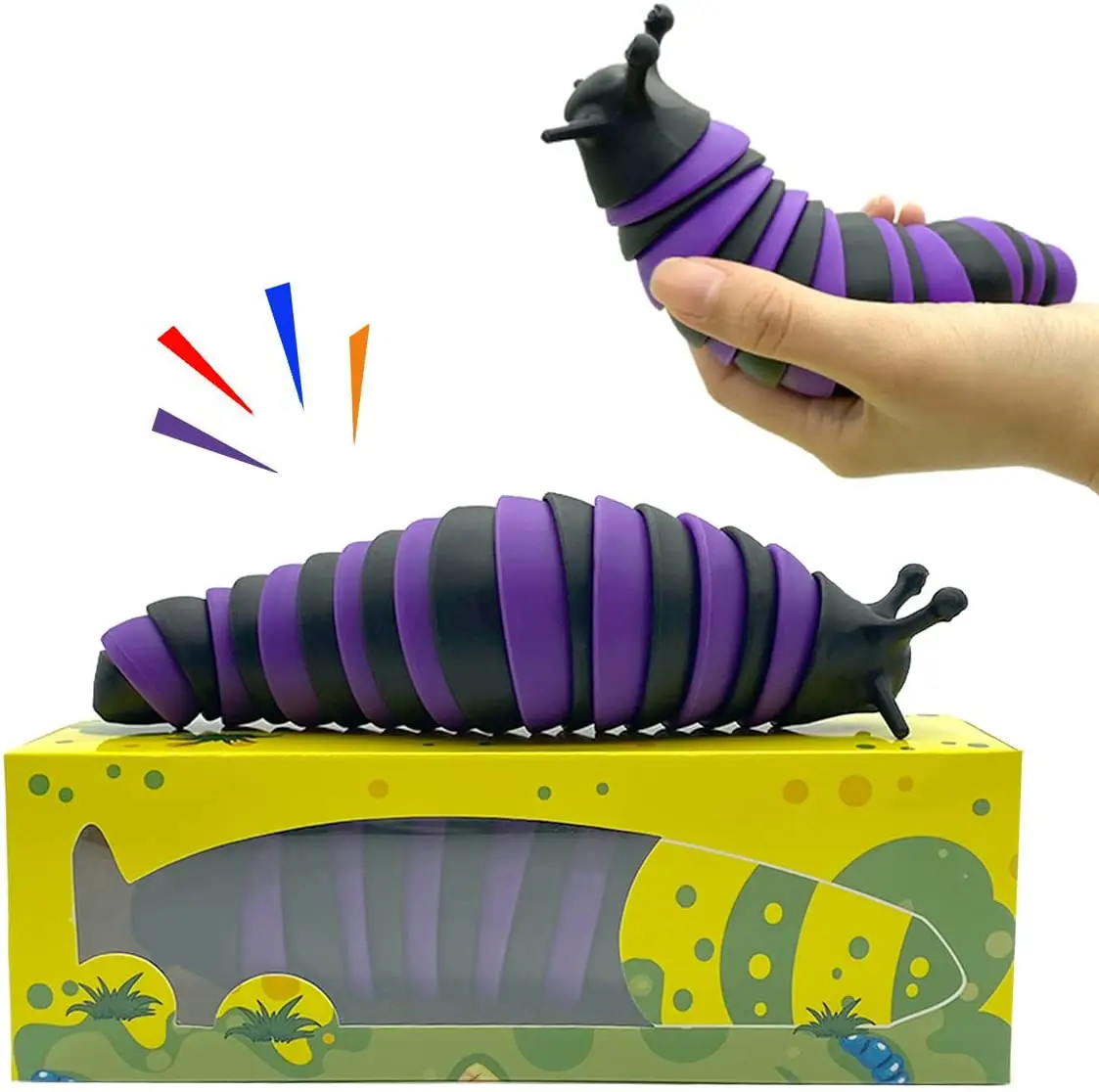 Rainbow Fidget Slug - Fun & Eco-Friendly Sensory Toy